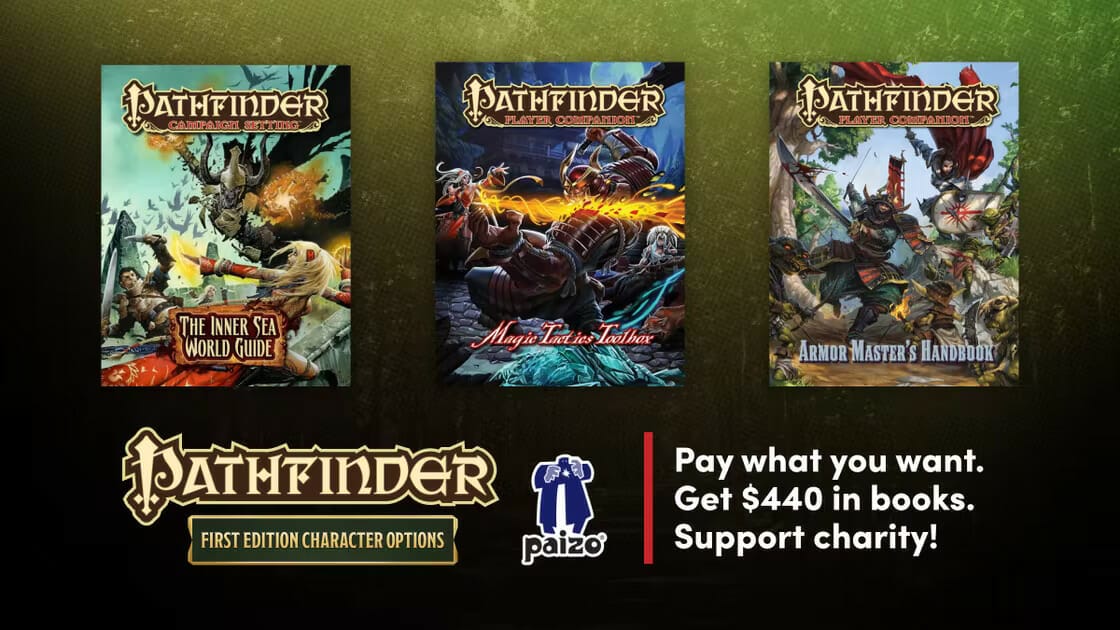 Pathfinder 1e character options get a Humble Bundle with hardback option