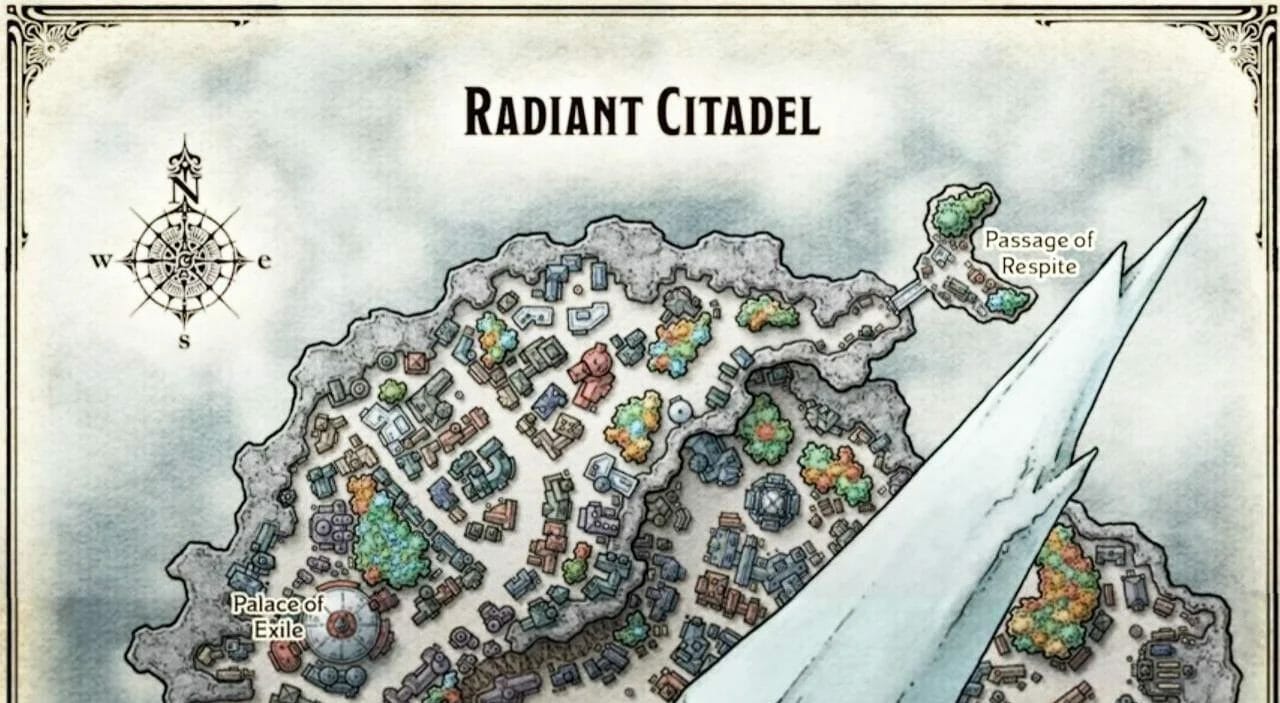 Radiant Citadel map and the Auroral Diamond