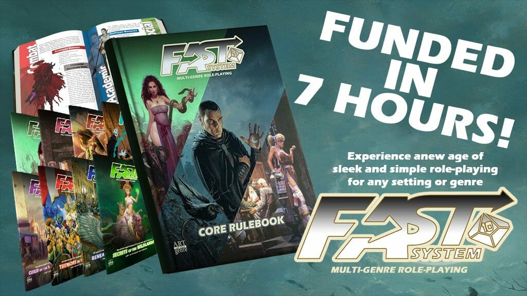 FAST RPG's core rules reach cinematic Kickstarter in 7 hours
