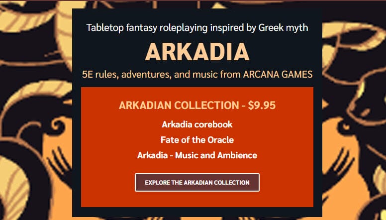 ENnie award-winning 5e Arkadia takes its mythic Greece to the Bundle of ...
