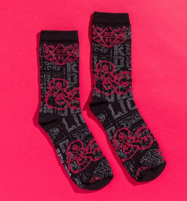 Dragons made from 78% cotton: Official D&D socks