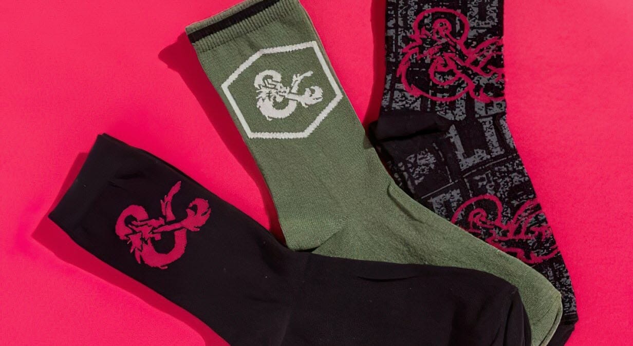 Dragons made from 78% cotton: Official D&D socks