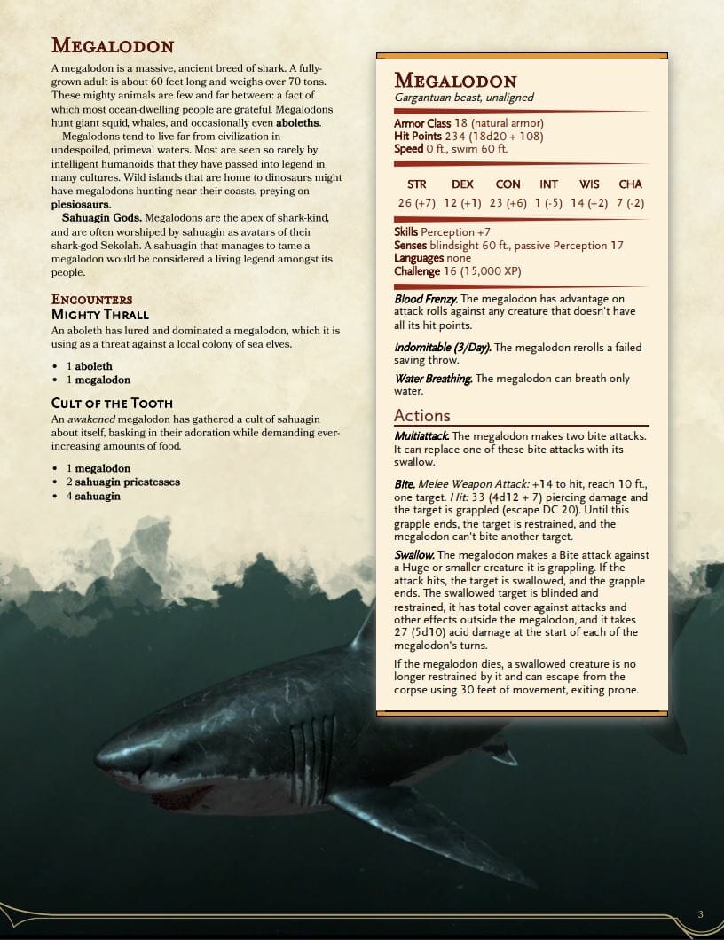 Free to Download: 29 pages of 5e Monstrous Menagerie