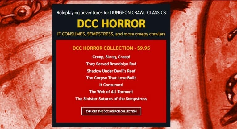DCC Horror bundles up RPG dire temptation in time for Halloween