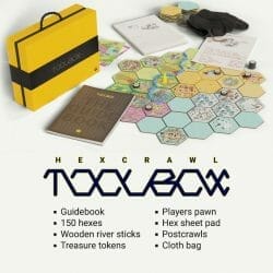 The Hexcrawl Toolbox unpacks into a set of 150 physical tiles, and ...