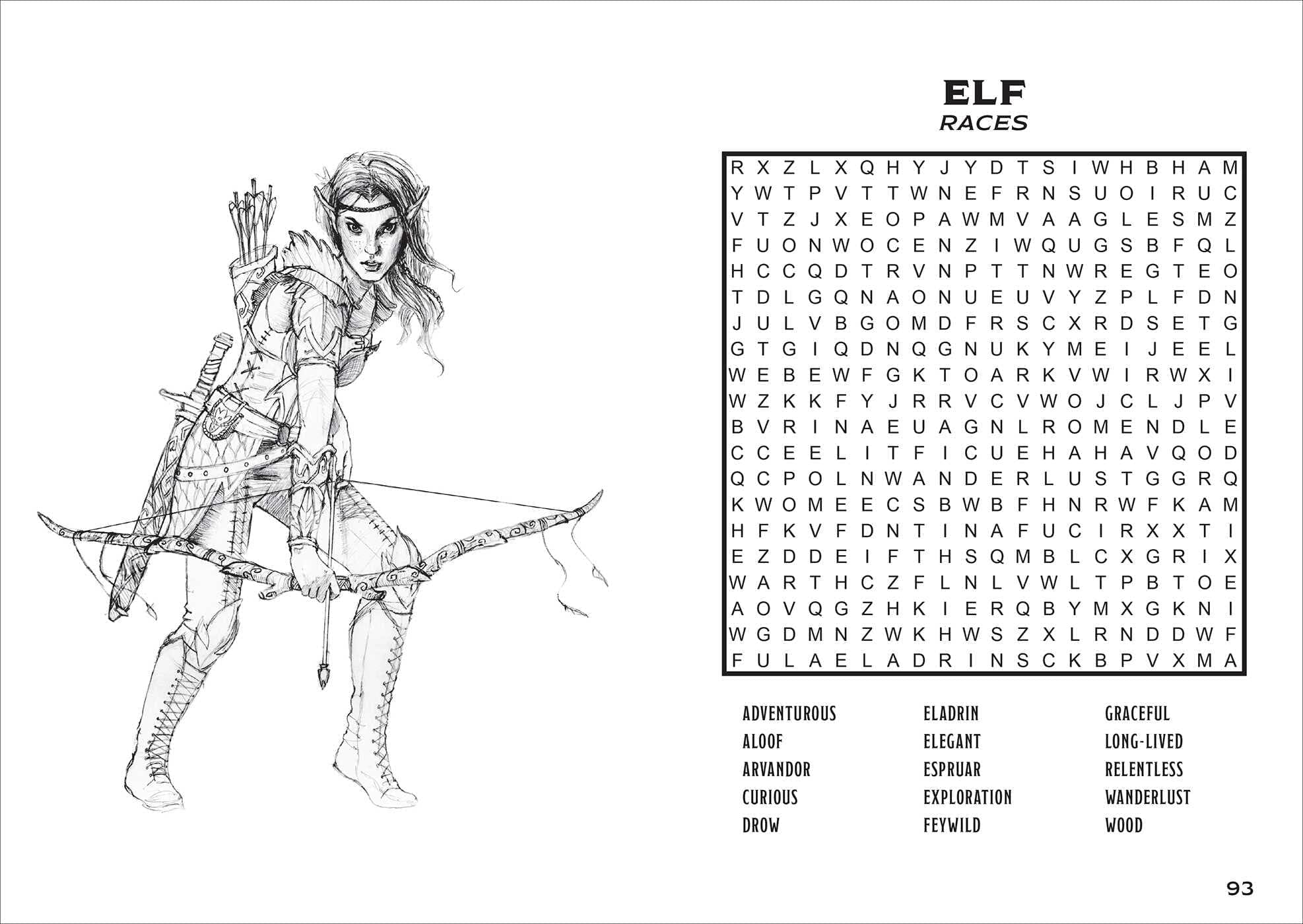 Have a go: Dungeons & Dragons Word Search and Colouring book
