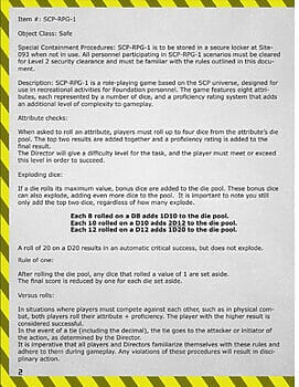 Free to Download: SCP The Tabletop RPG Quickstart