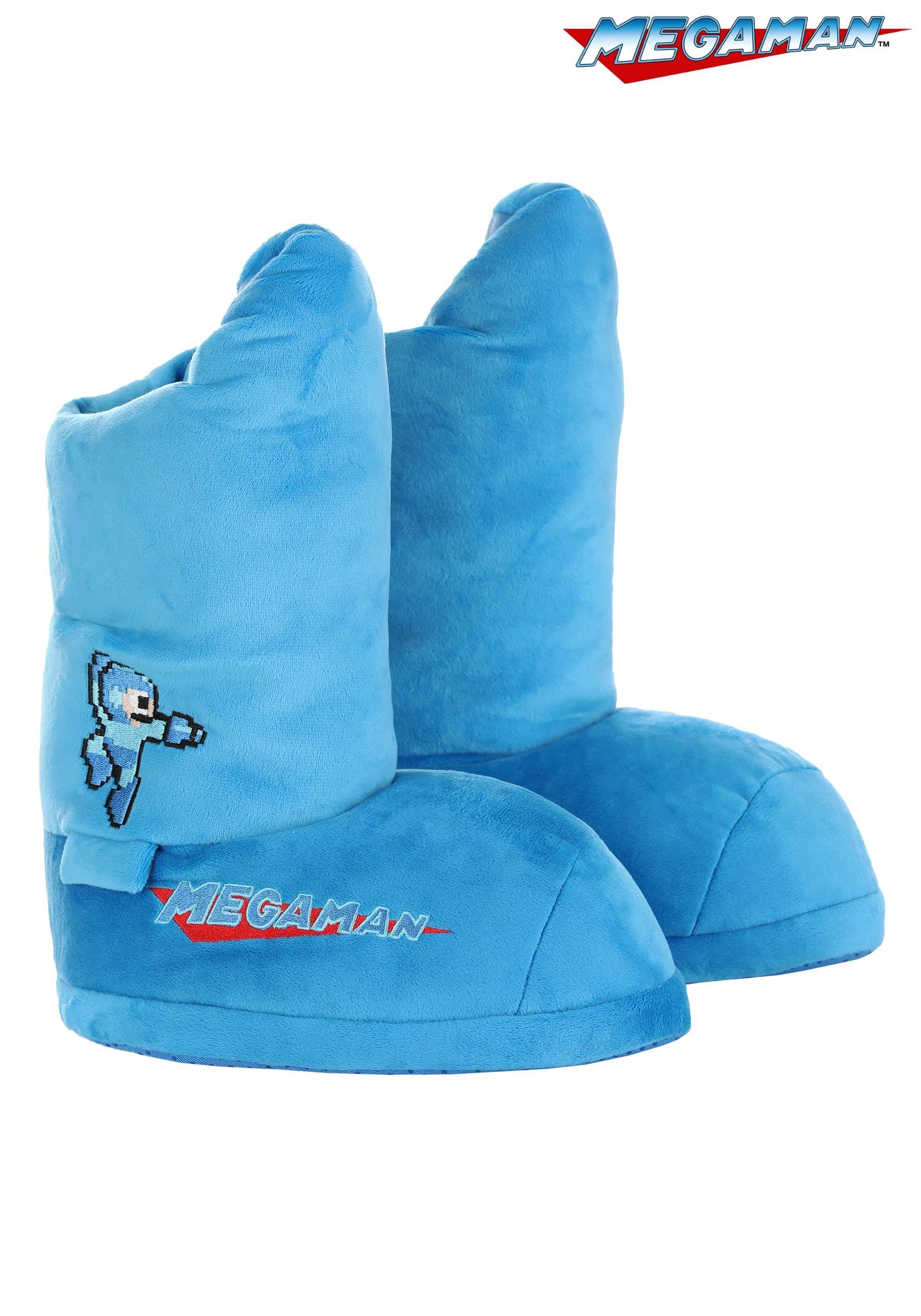 Cosy and cool: Geeky Mega Man costume slippers for adults