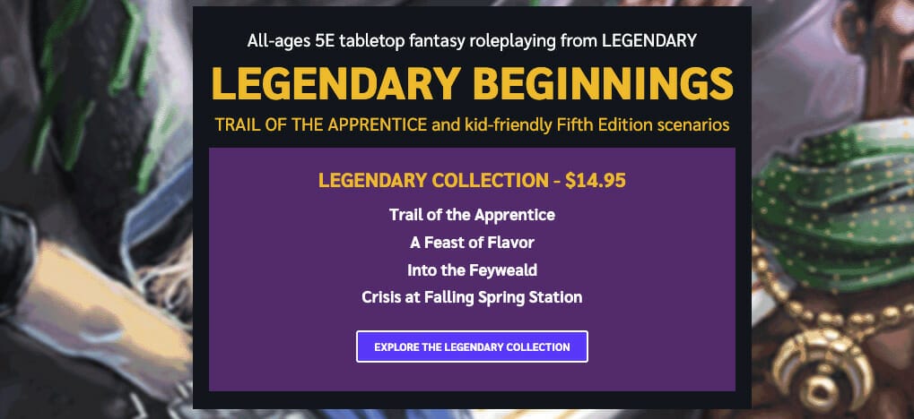 Legendary Beginnings: All-Age appropriate 5e bundle