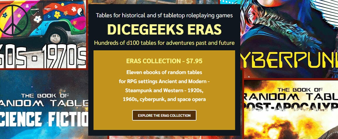 Travel the RPG timeline with Dicegeeks Eras and the Bundle of Holding