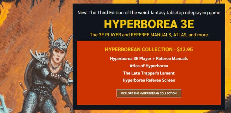 Hyperborea 3e: All new sword-and-sorcery RPG bundle offer