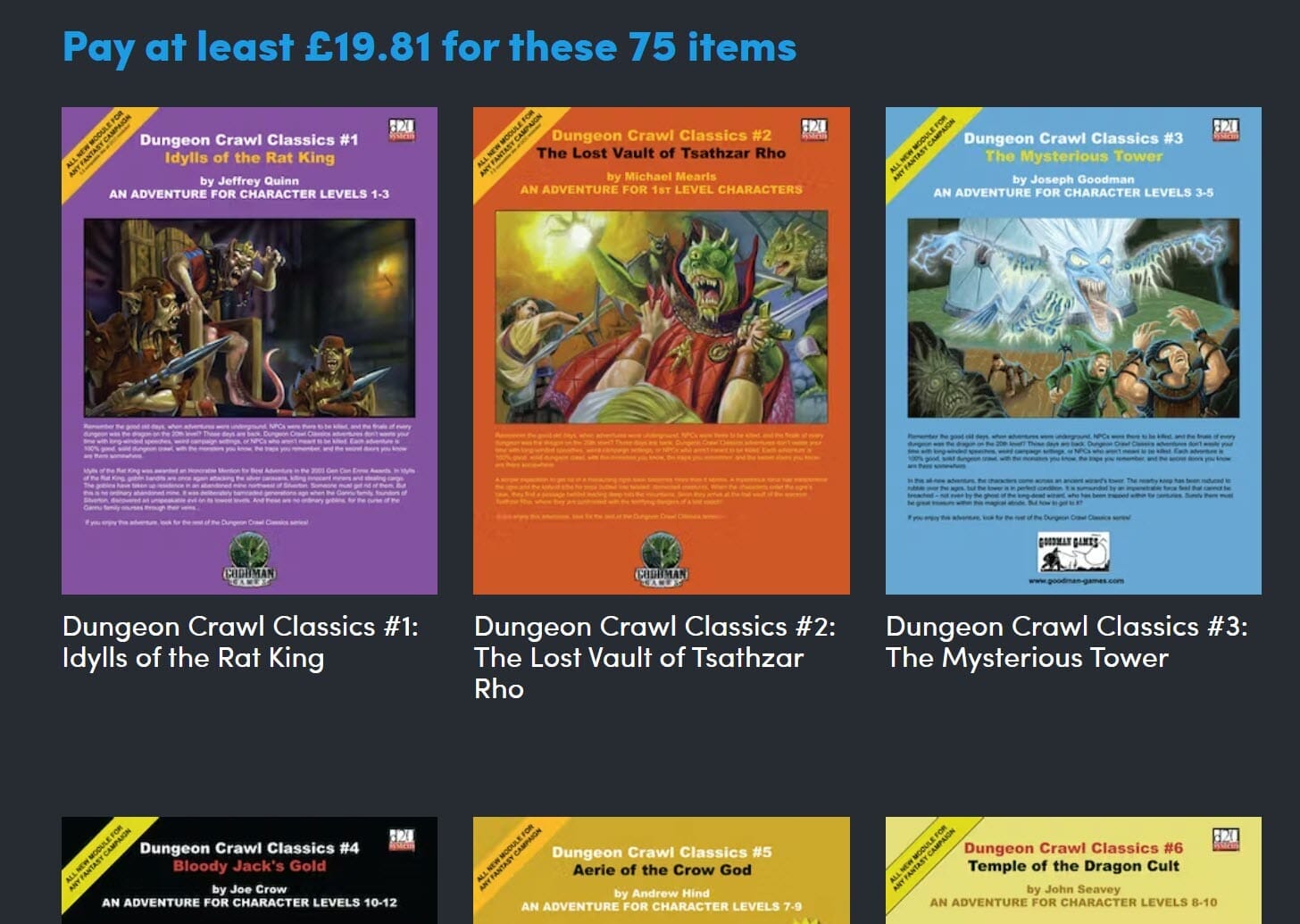 Love Mutants and the Idylls of the Rat King: Goodman Games brings DCC ...