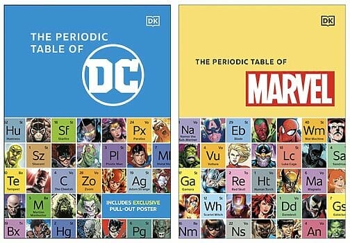 Get the best of both worlds with periodic tables for Marvel and DC