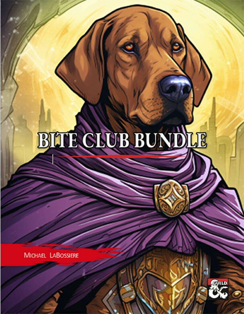 Bite Club bundle of RPG material to pay vet and ER bills