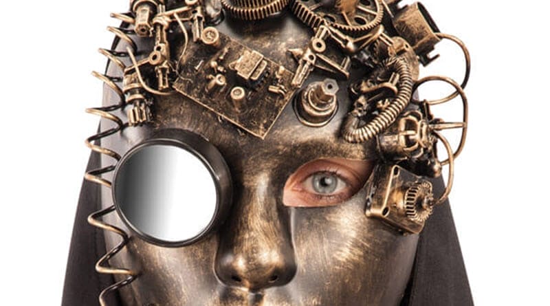 12 Masks of Halloween #10: Steampunk Gold with Mirror