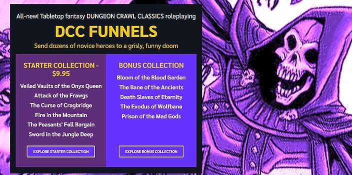 DCC Funnels: All new and zero-level Dungeon Crawl Classics bundle