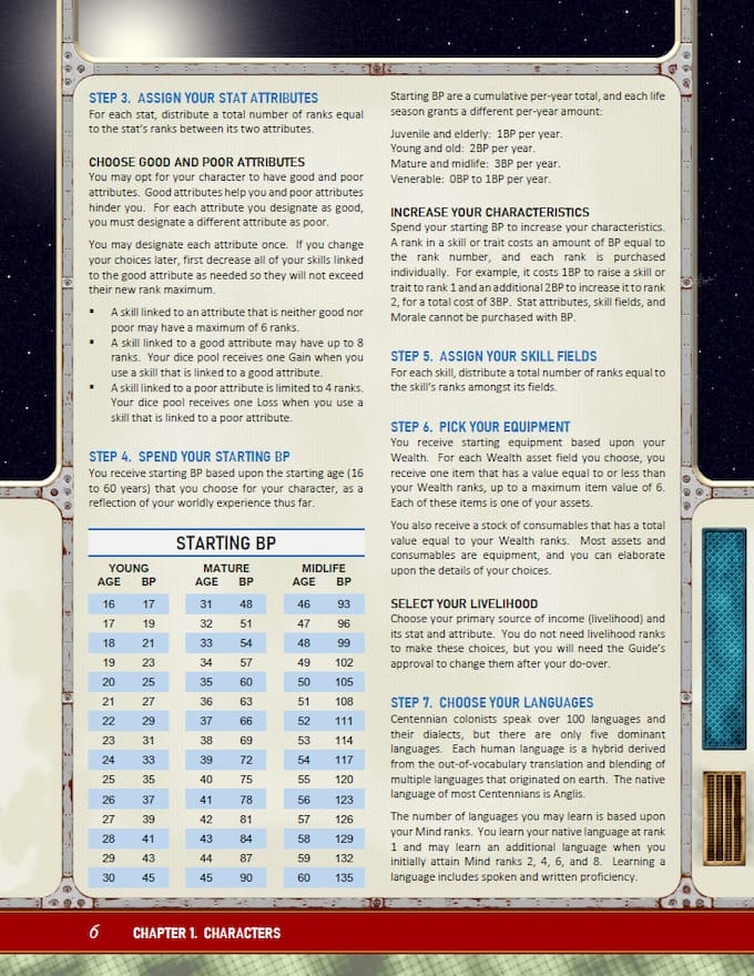 Centennia Roleplaying Game: Space pilgrims with tough choices to make