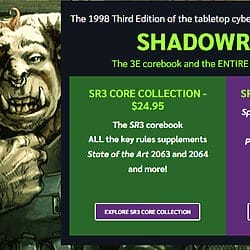 1998's popular Shadowrun 3e is in a bundle deal