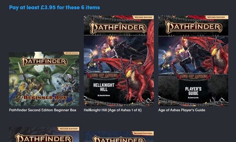 Everything you need for Pathfinder 2e - The bundle offer