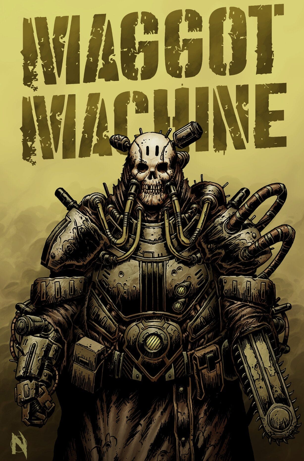 Nightfall Games reveals the Maggot Machine RPG cover