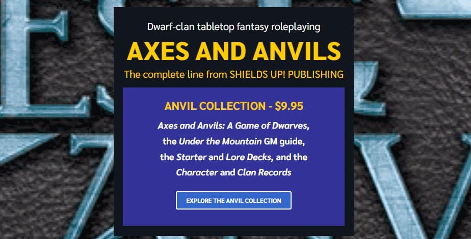 Axes and Anvils Bundle: The dwarf-clan from Shields Up! Publishing