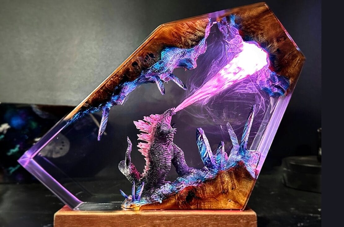 This Godzilla resin lamp will light your room with radioactive kaiju vibes