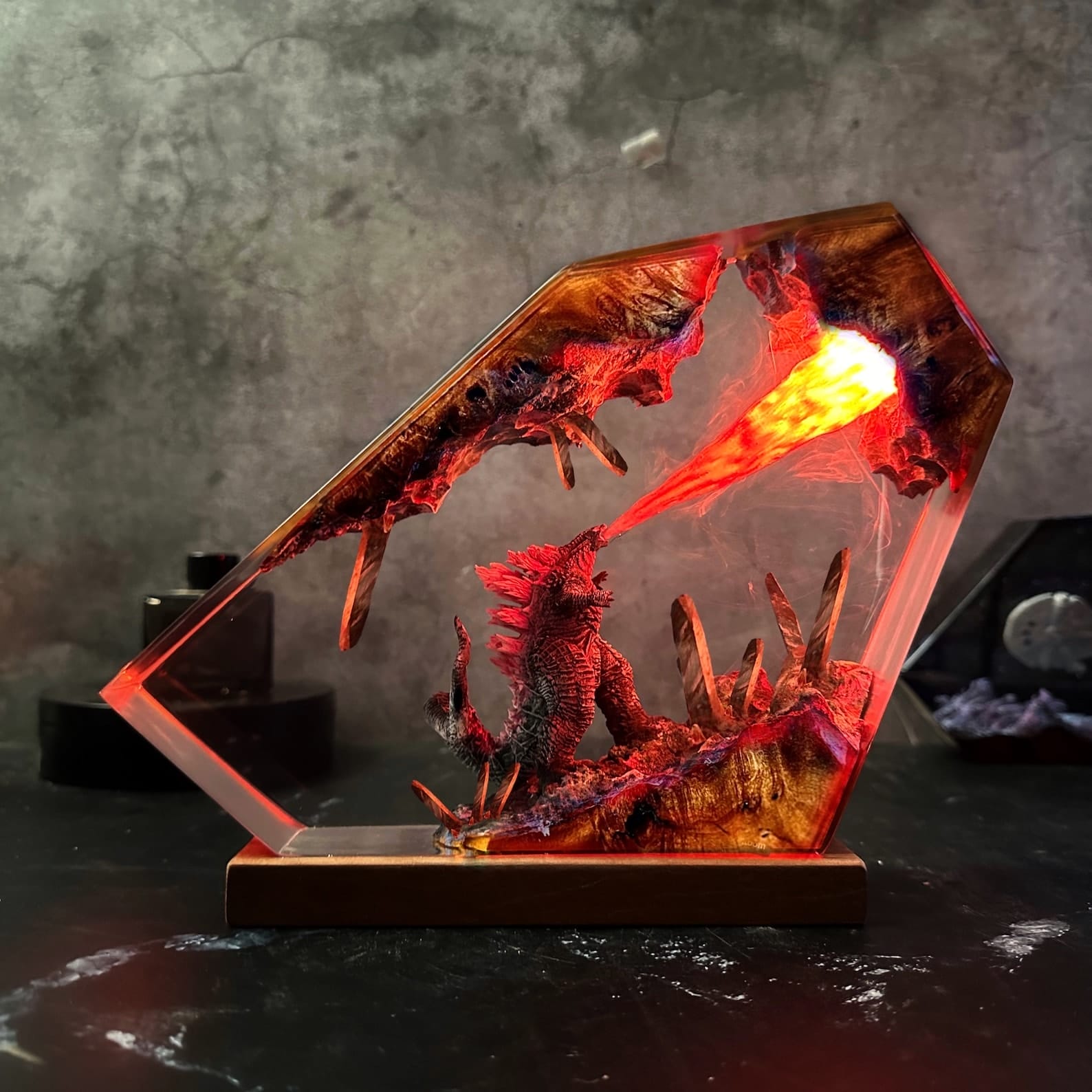 This Godzilla resin lamp will light your room with radioactive kaiju vibes
