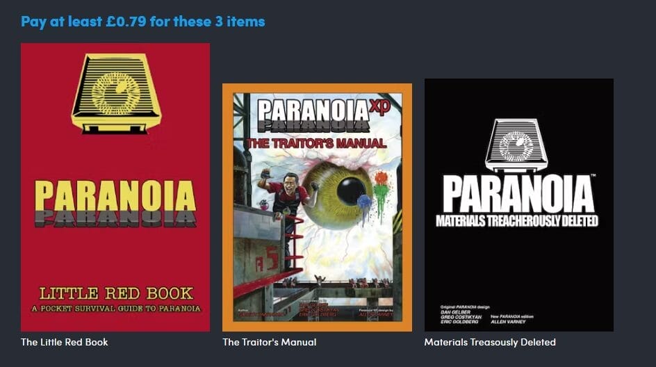 Paranoia RPG bundle: Spread sedition at a discount!