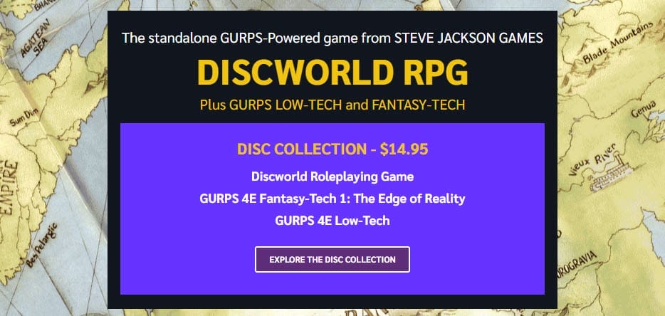 Terry Pratchett co-wrote the Discworld RPG, and you can get it on the ...