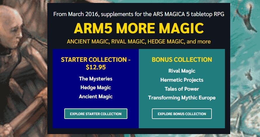 More magic than fits: FIVE Ars Magica 5th edition bundles