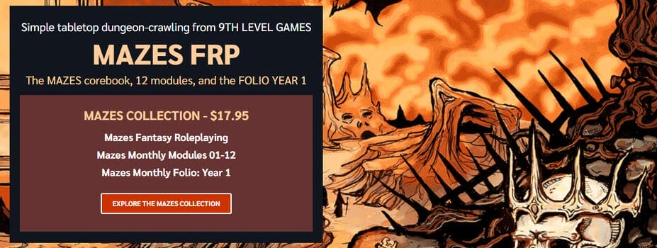 Mazes Fantasy Roleplaying bundle: Reimagined classic dungeon crawling
