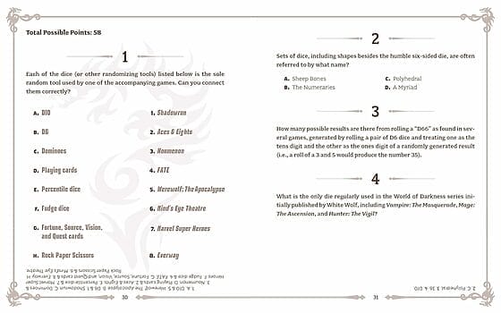 Can you answer questions from The Düngeonmeister Book of RPG Trivia?