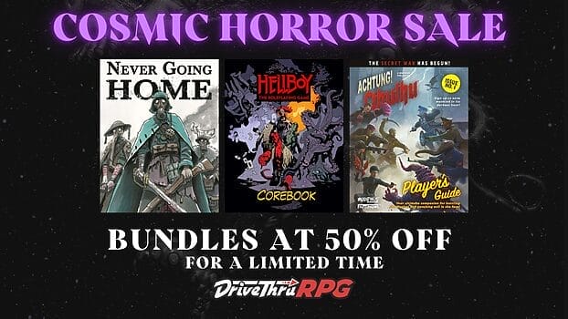 DriveThruRPG launch Cosmic Horror and Cthulhu Mythos RPG sale