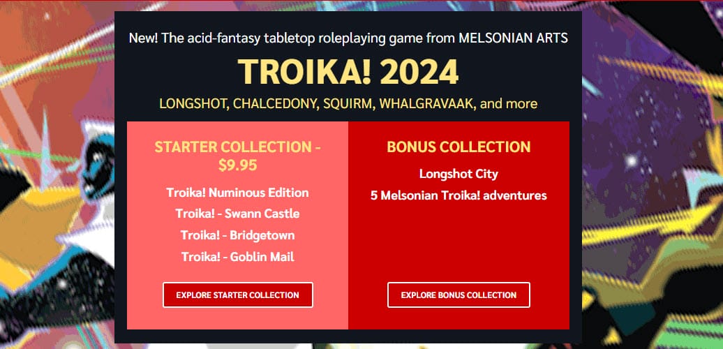Acid-fantasy gaming awaits: Dive into the Troika! 2024 bundle offer!