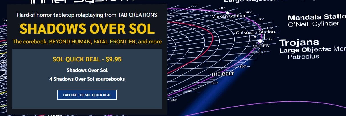 Flash sale: Hard sci-fi RPG in "Shadows Over Sol"