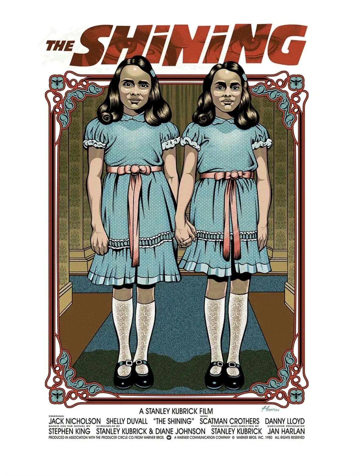 New glow-in-the-dark poster for 'The Shining' featuring the Grady Twins