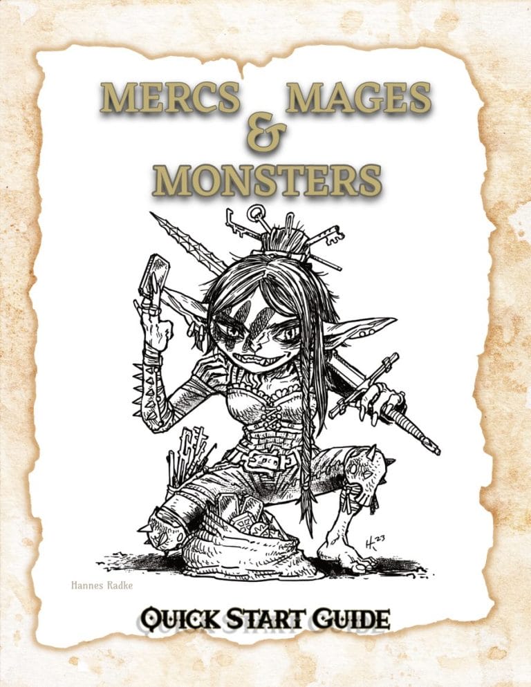 Bad Toad Games have a quick start for "Mercs, Mages and Monsters"
