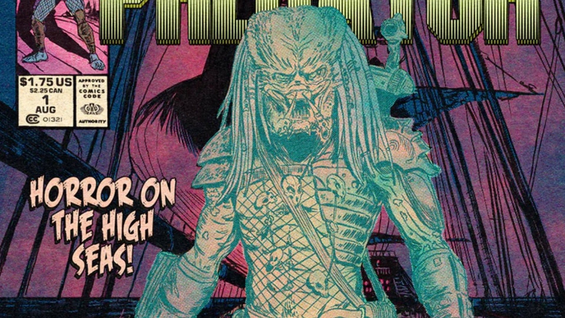 Check out this very cool 'Predator' poster art in retro comic book style