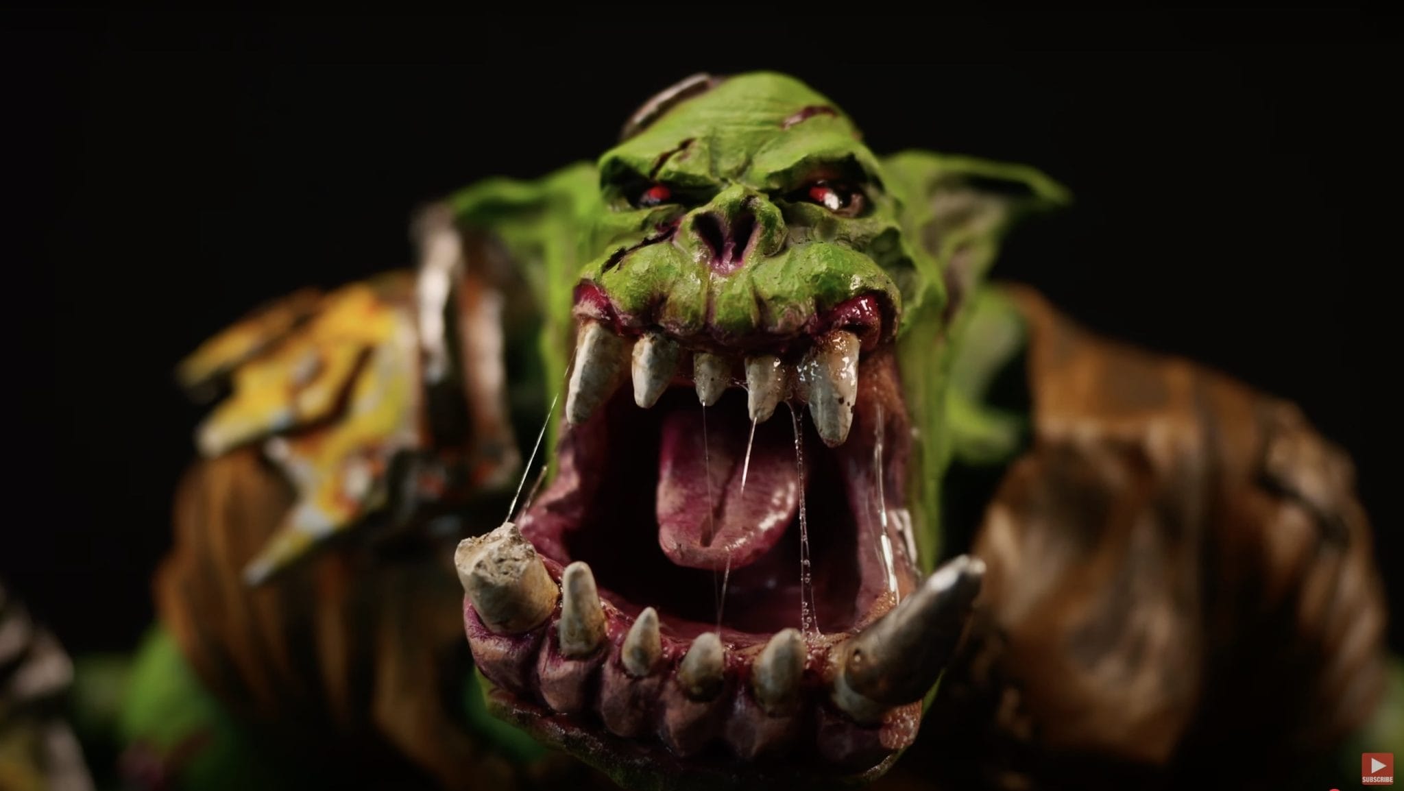 Watch this video of a massive Warhammer 40k Space Ork being crafted in clay