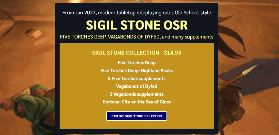 Sigil Stone puts a double OSR deal into the Bundle of Holding