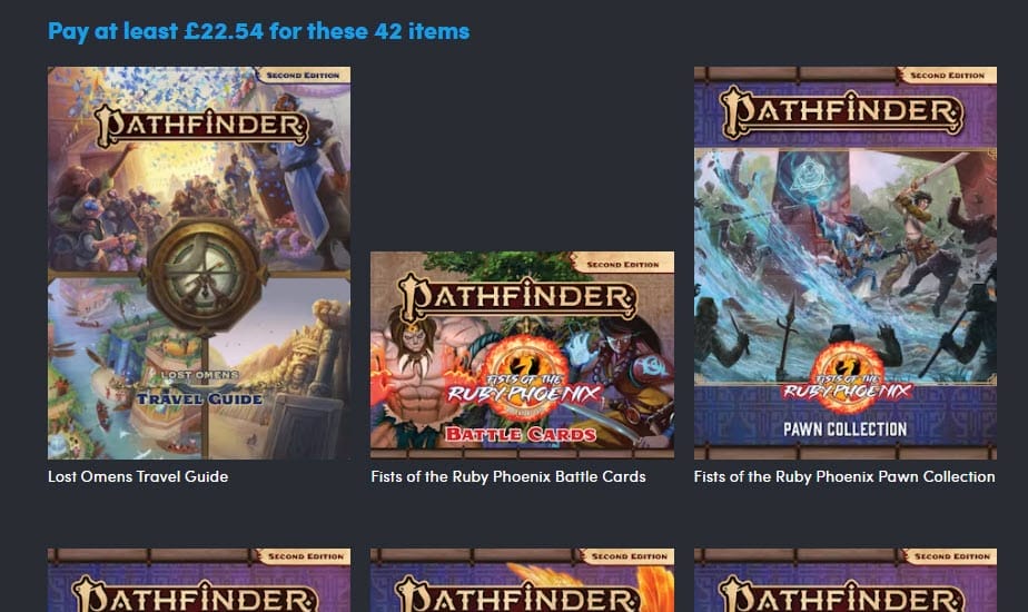 Paizo has a 43-item Asian fantasy-themed Pathfinder 2e bundle live