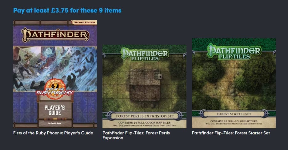 Paizo has a 43-item Asian fantasy-themed Pathfinder 2e bundle live