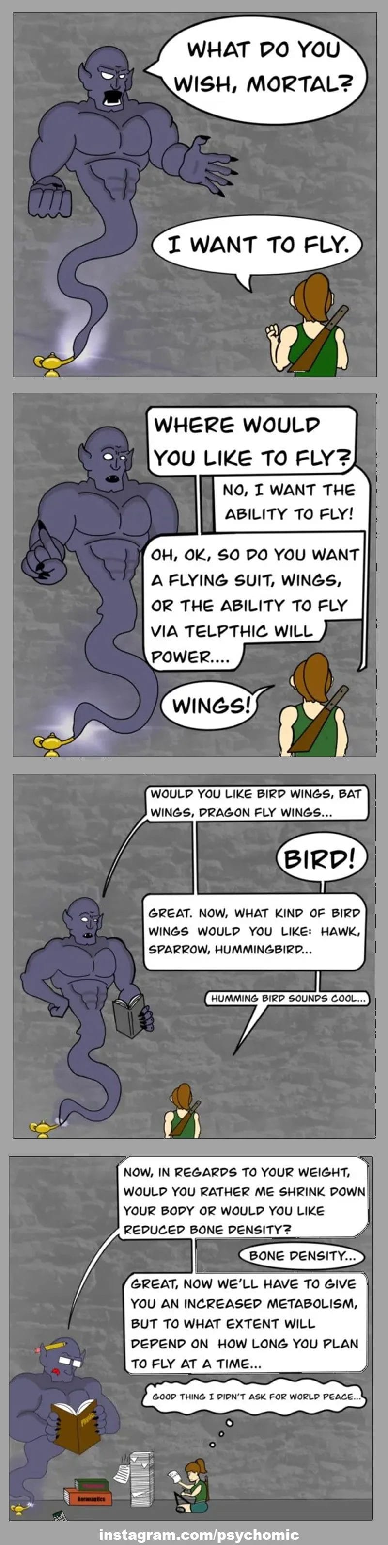 Psychomic: I wish to fly! [comic]