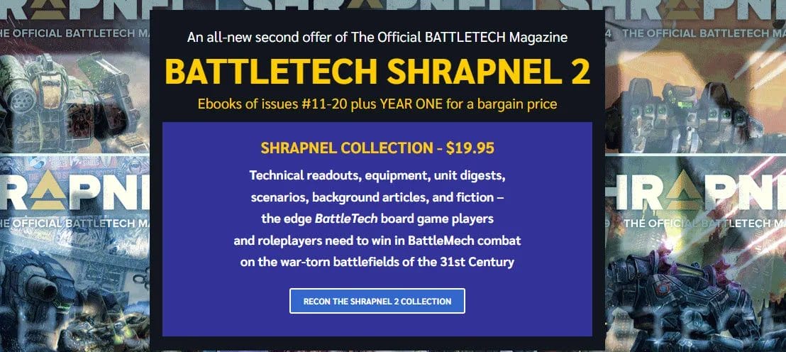 Dominate the 31st Century: Dive into the BattleTech Shrapnel 2 bundle